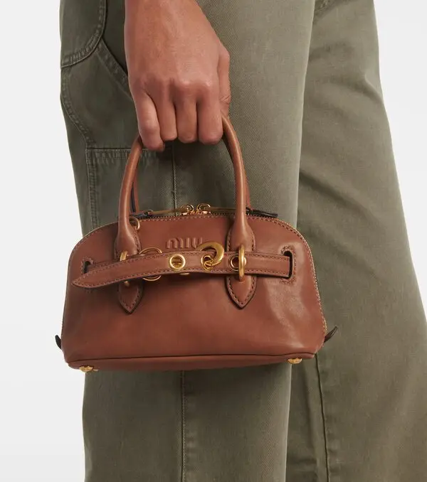 Miu Miu Aventure Mini Leather Tote