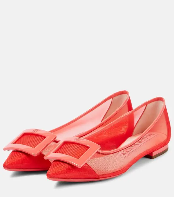 ROGER VIVIER Gommettine Ballet Flats - Red