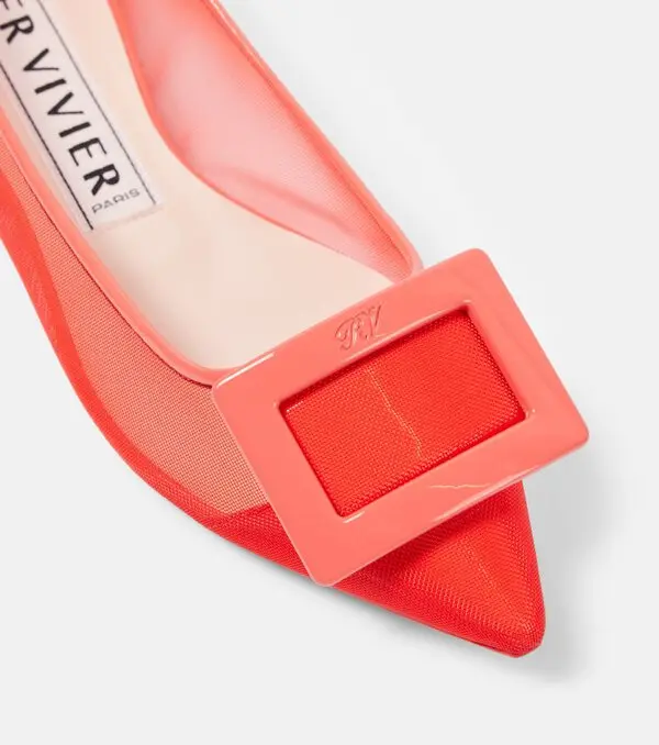 ROGER VIVIER Gommettine Ballet Flats - Red