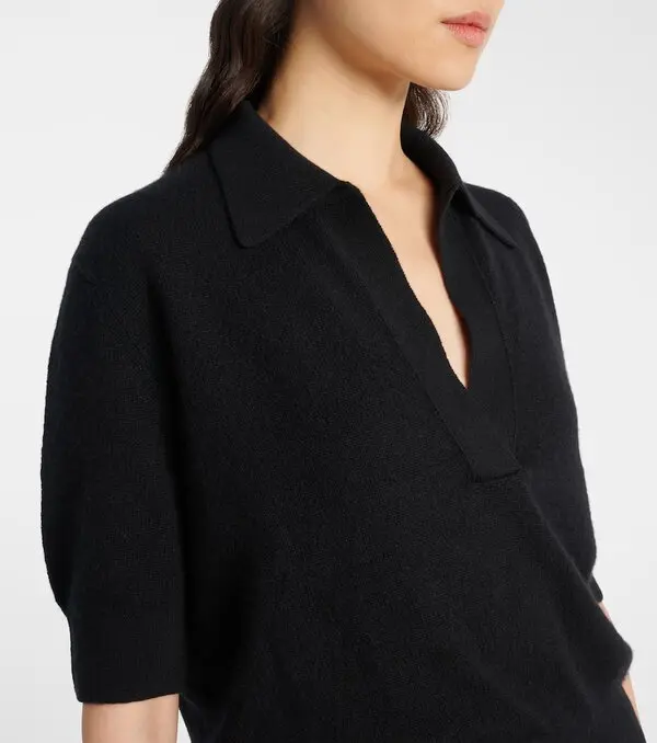 Khaite Cashmere-blend Polo Sweater