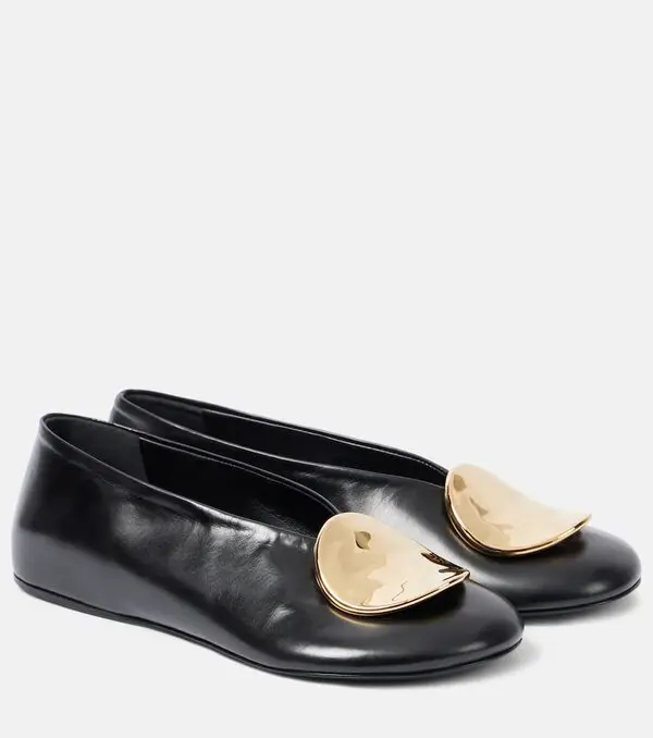 JIL SANDER Leather Ballet Flats