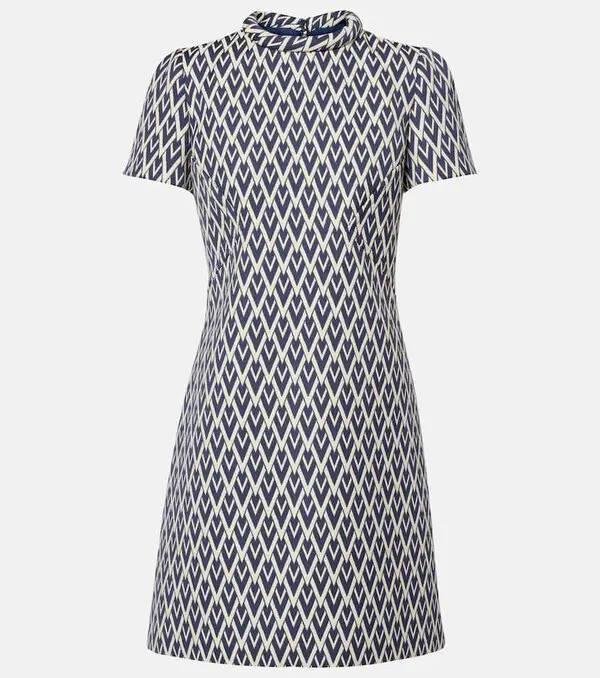 Valentino Garavani Wool Jacquard Minidress - Multicoloured
