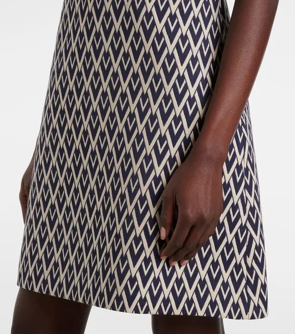 Valentino Garavani Wool Jacquard Minidress - Multicoloured
