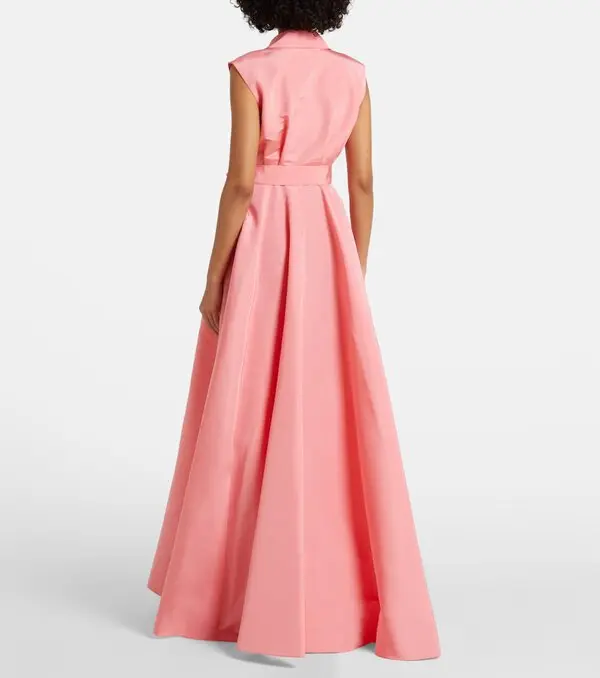 Carolina Herrera Belted Silk Gown - Pink