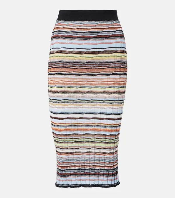 Missoni Striped Cotton-blend Midi Skirt
