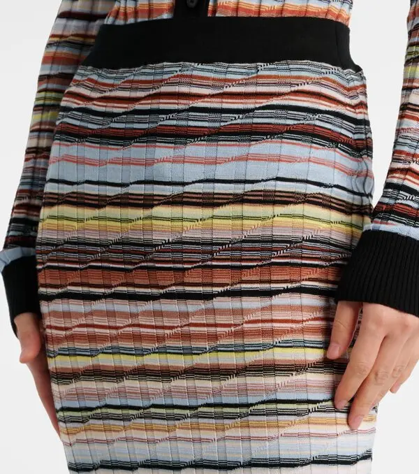 Missoni Striped Cotton-blend Midi Skirt