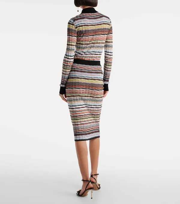 Missoni Striped Cotton-blend Midi Skirt
