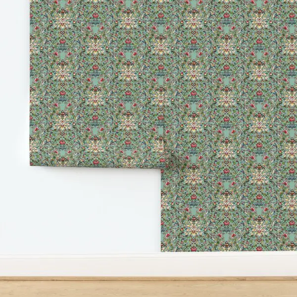 Spoonflower Asian Floral Chinese Scroll Regal Vine Traditional Wallpaper