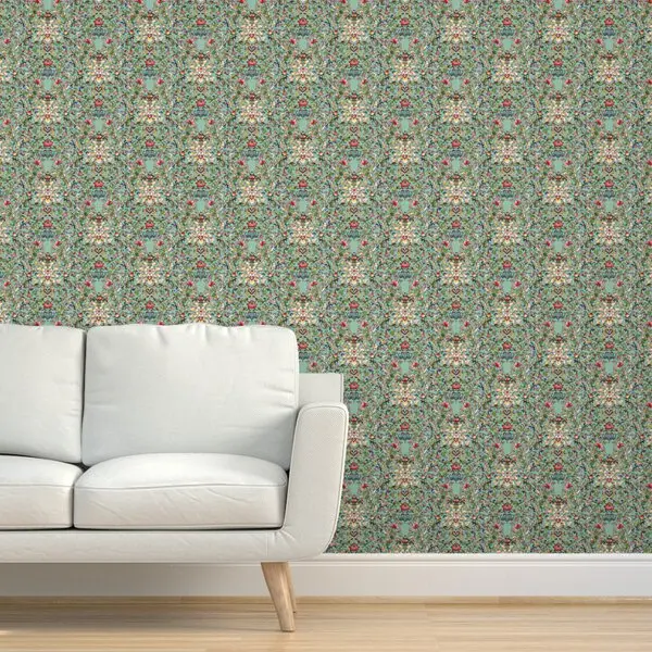 Spoonflower Asian Floral Chinese Scroll Regal Vine Traditional Wallpaper