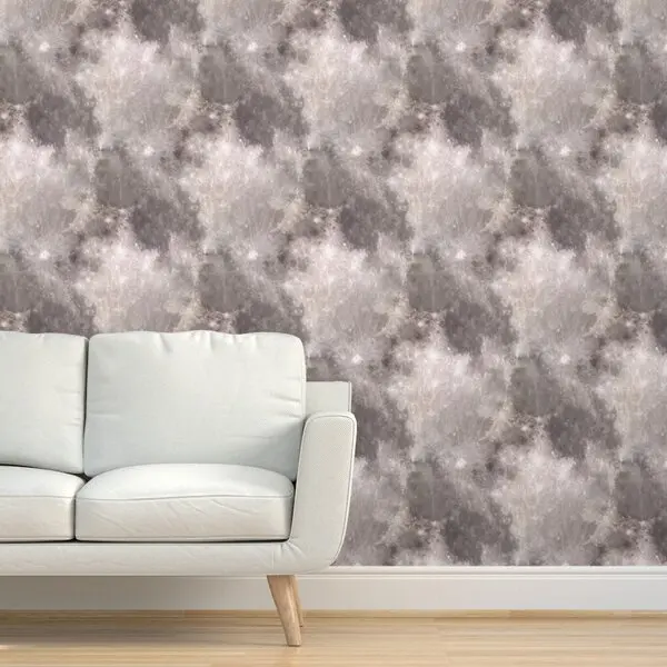 Spoonflower Lunar Moon Texture Planet Space Map Modern Custom Removable Wallpaper