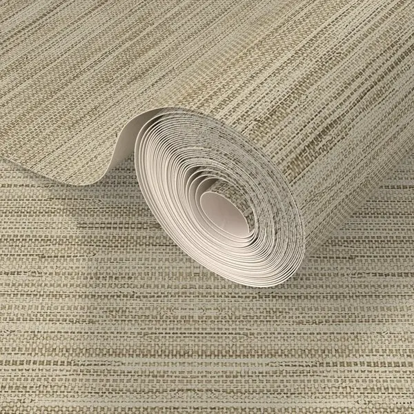Spoonflower Natural Tan Taupe Beach Custom Pre-pasted Wallpaper - Beige