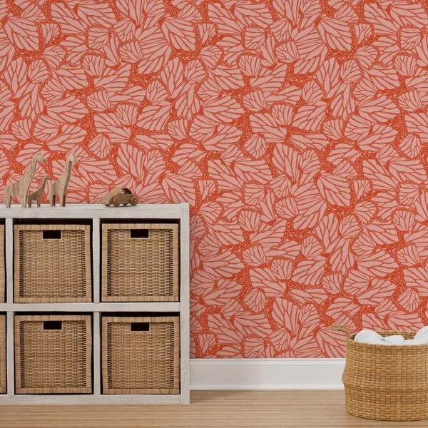 Spoonflower Animal Print Modern Abstract Insect Nature Custom Pre-pasted Wallpaper