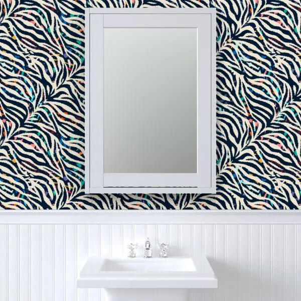 Spoonflower Abstract Animal Print Modern Kitsch Safari Custom Pre-pasted Wallpaper