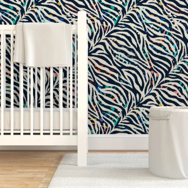 Spoonflower Abstract Animal Print Modern Kitsch Safari Custom Pre-pasted Wallpaper