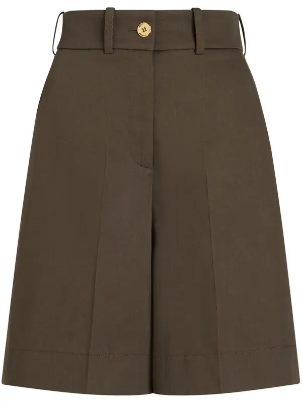 PATOU Gabardine Bermuda Shorts - Green