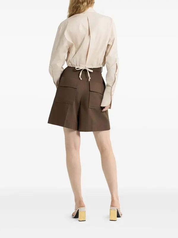 PATOU Gabardine Bermuda Shorts - Green