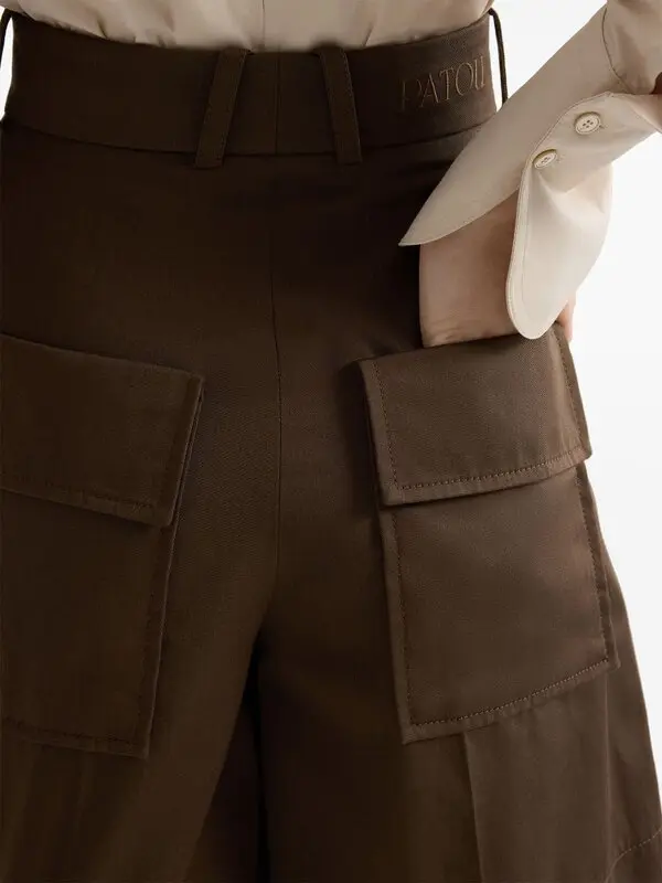 PATOU Gabardine Bermuda Shorts - Green