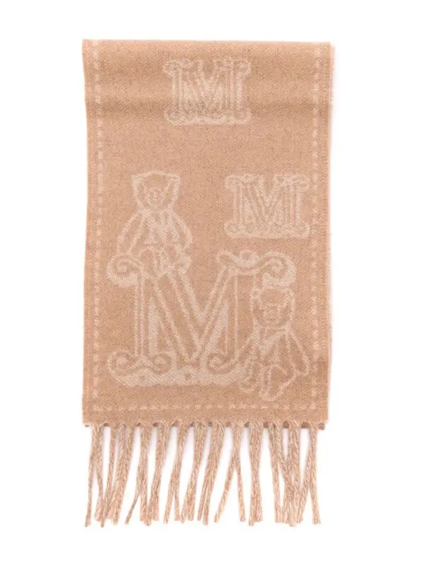 Max Mara Jacquard Cashmere Scarf - Neutrals