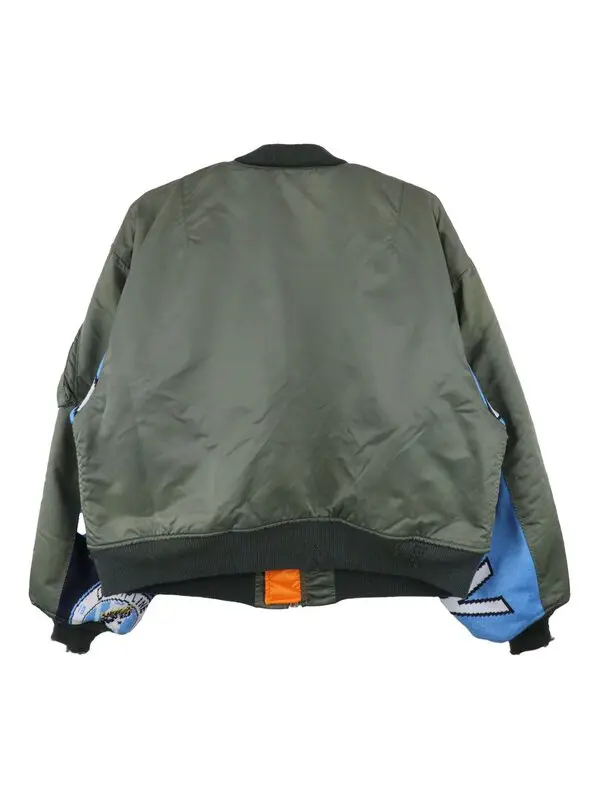 SAINT MXXXXXX Contrasting Sleeves Bomber Jacket