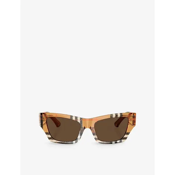 Burberry Be4441u Cat-eye Sunglasses - Brown