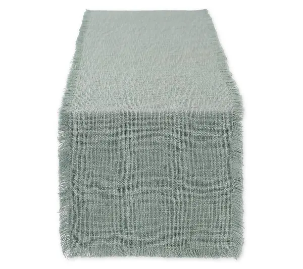 DESIGN IMPORTS Basket Fringe Table Runner - One-color