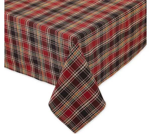DESIGN IMPORTS High Country Plaid Tablecloth 60 X 84 - One-color