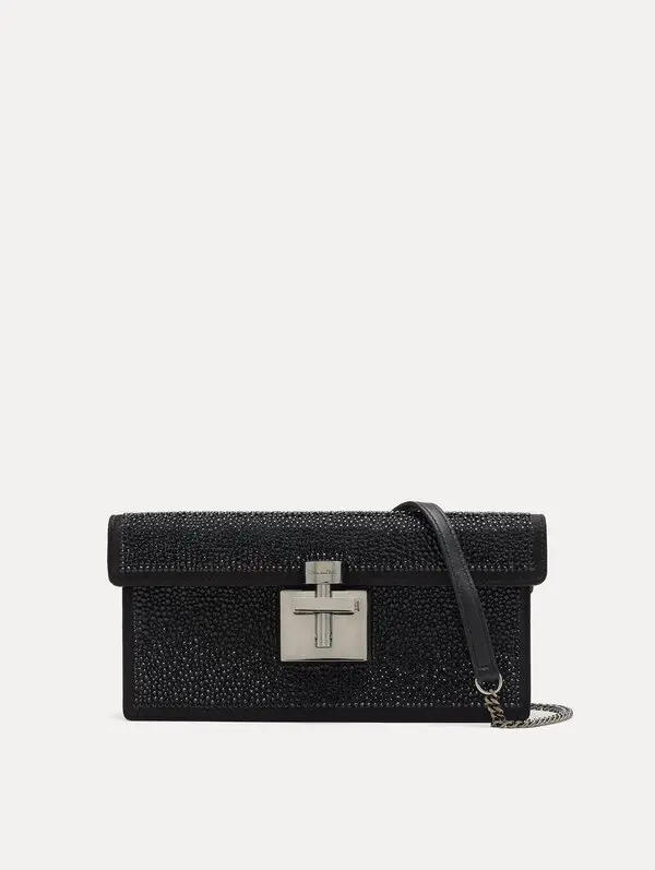 Oscar De La Renta Crystal Pavé Alibi Clutch