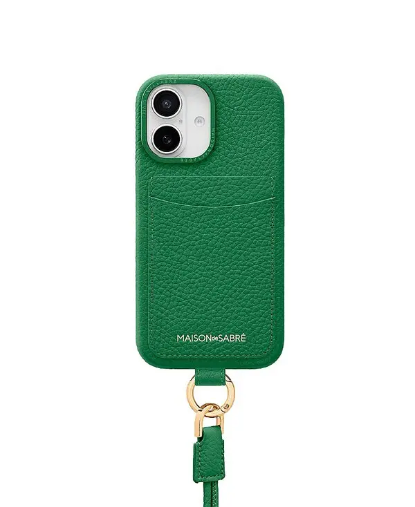MAISON DE SABRE Maison De Sabra Sling Phone Case - Emerald Green