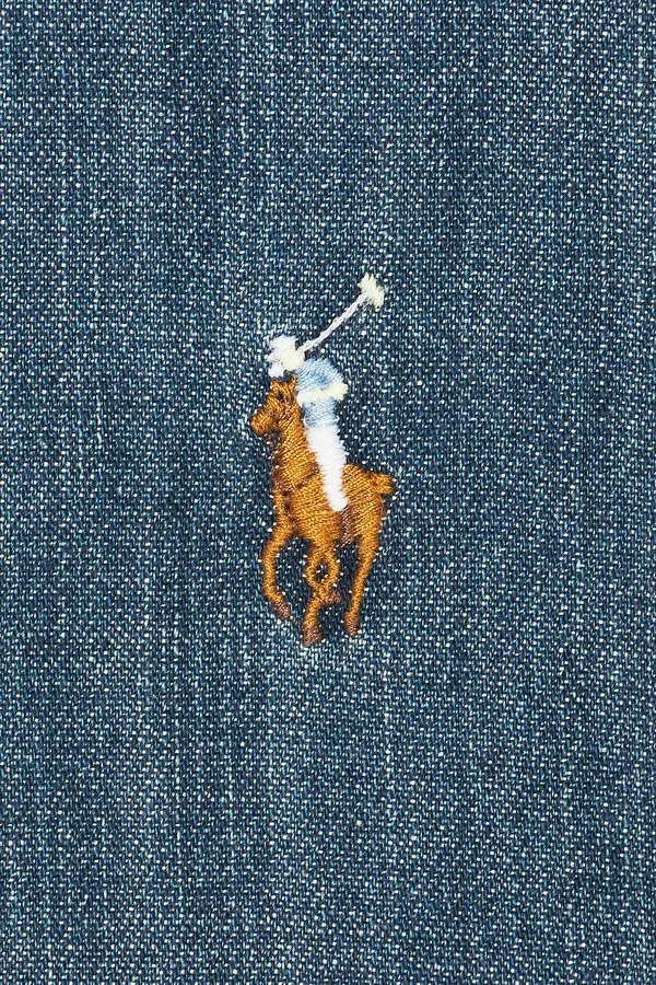 Polo Ralph Lauren Sport Shirt In Blue - Denim