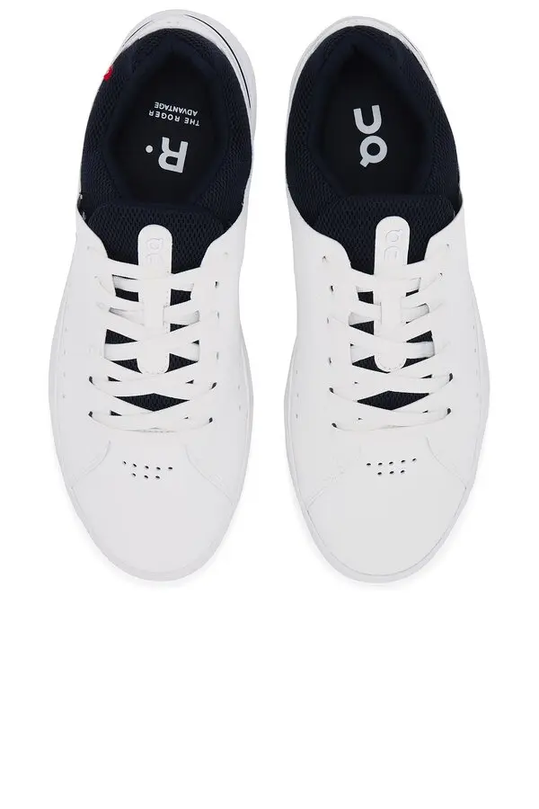 On The Roger Advantage Sneakers - White & Midnight