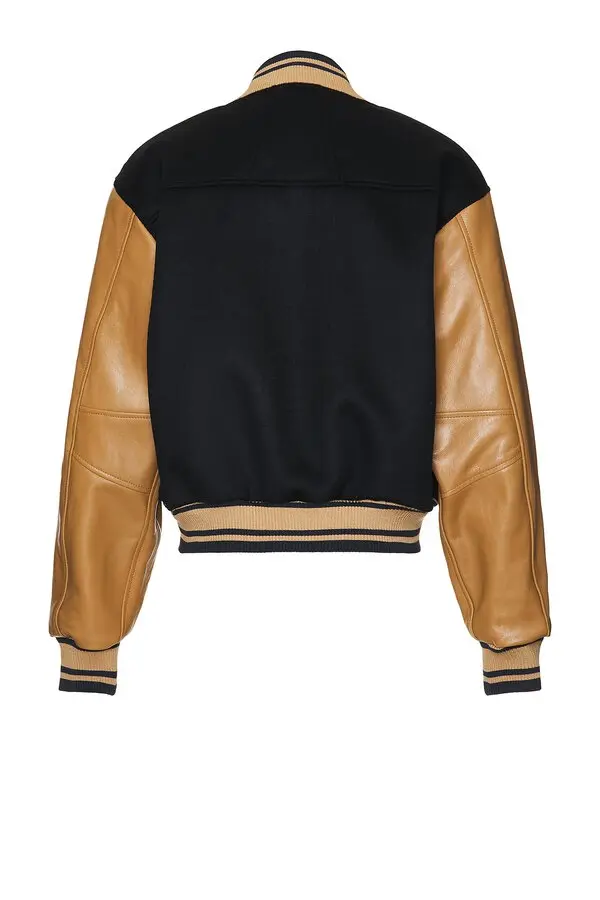 Rhude Logo Varsity Jacket - Navy & Camel