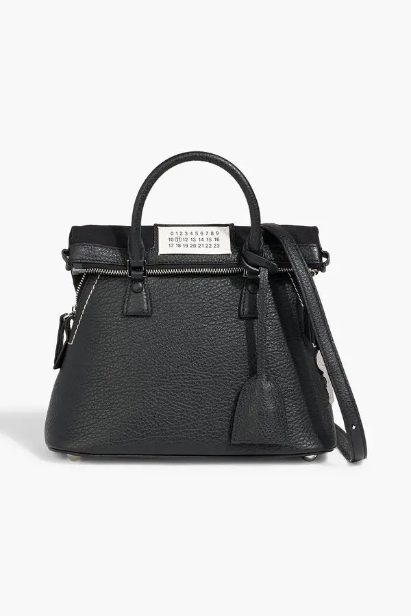 MAISON MARGIELA 5ac Pebble Leather Tote - Black