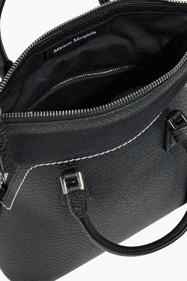 MAISON MARGIELA 5ac Pebble Leather Tote - Black