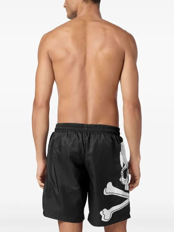 Philipp Plein Skull & Bones Swim Shorts - Black
