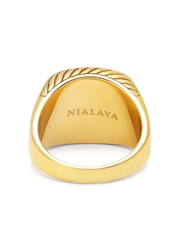 NIALAYA JEWELRY Plated Steel Ring - Gold