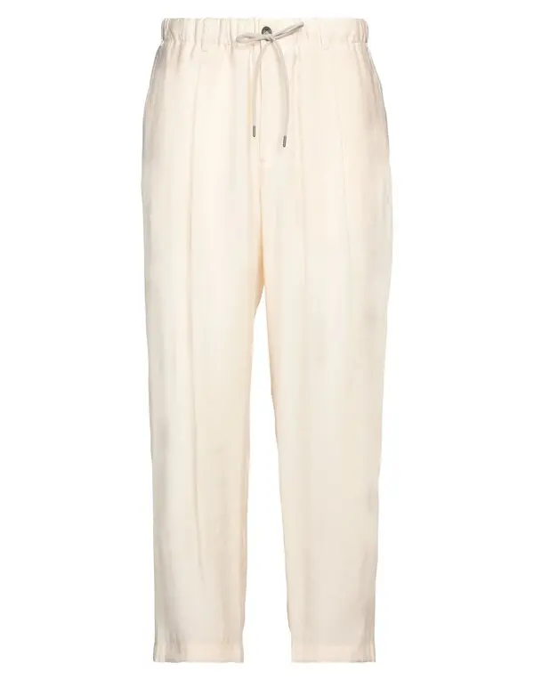 Emporio Armani Woven Casual Pants - White