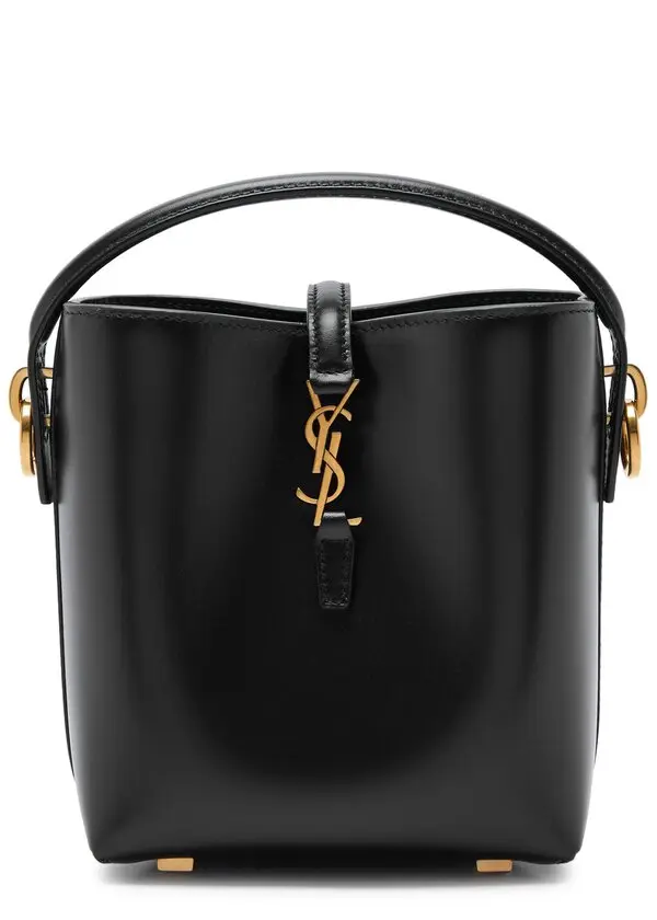 Saint Laurent Le 37 Mini Leather Bucket Bag - Black