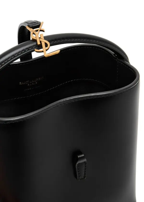 Saint Laurent Le 37 Mini Leather Bucket Bag - Black