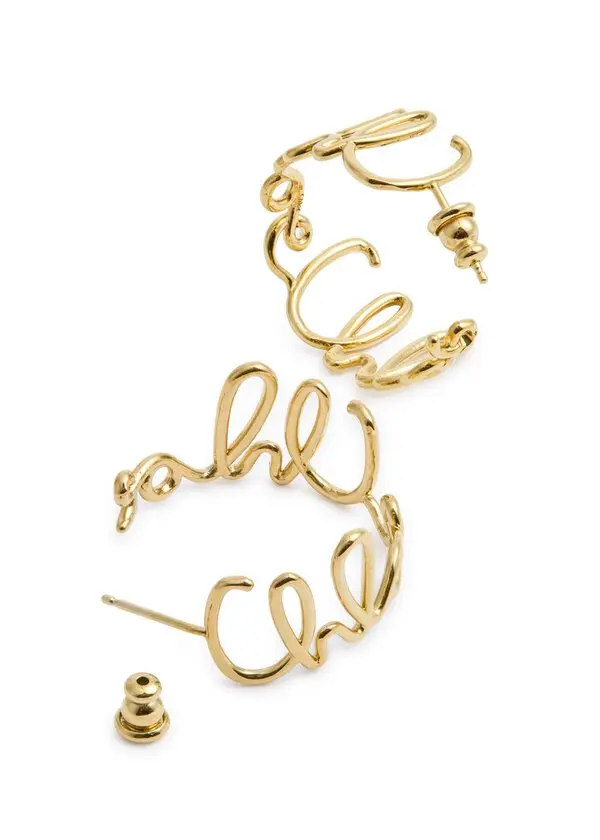 Chloé Logo Hoop Earrings