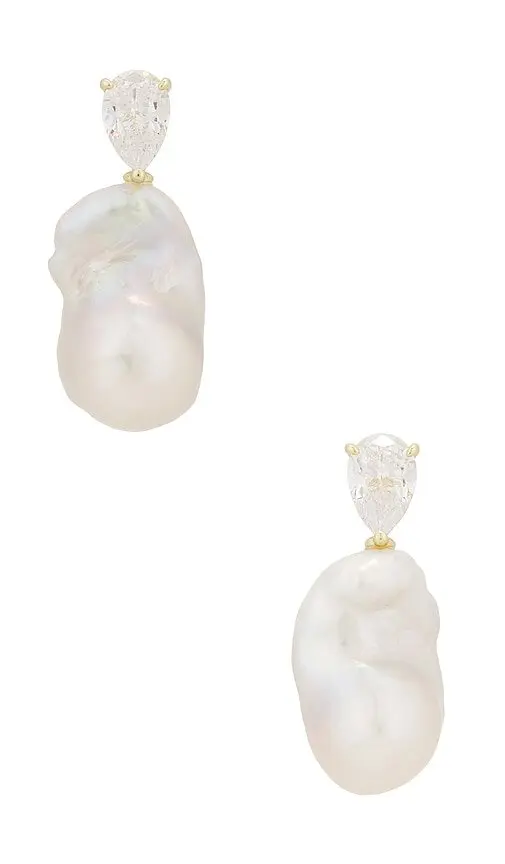 Shashi Violette Earrings - Ivory