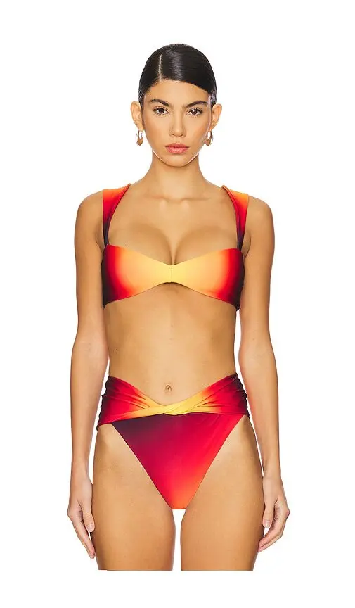 Agua Bendita Malory Bikini Top - Sunset Ombre