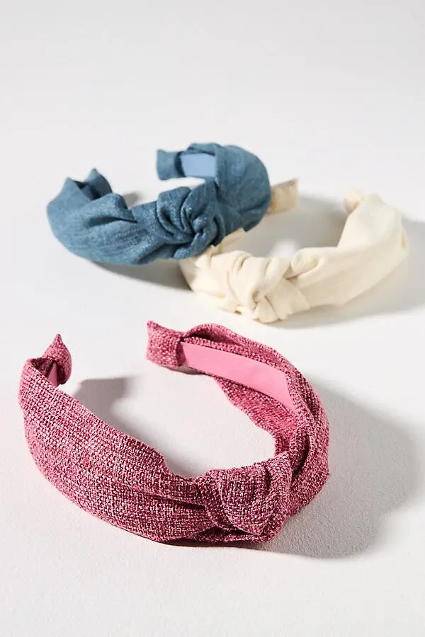 Anthropologie Everly Denim Knot Headband - Blue | Editorialist display picture 1