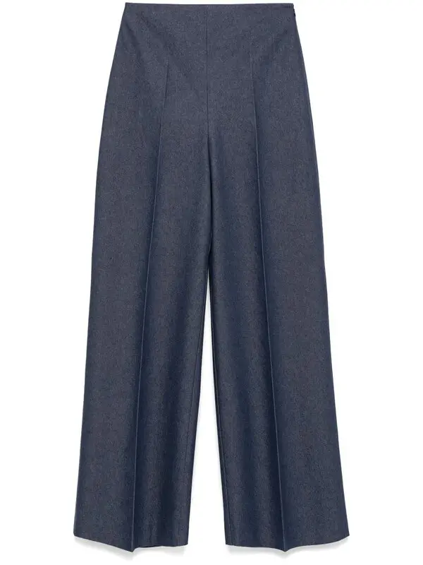 RÓHE Pressed-crease Trousers - Blue