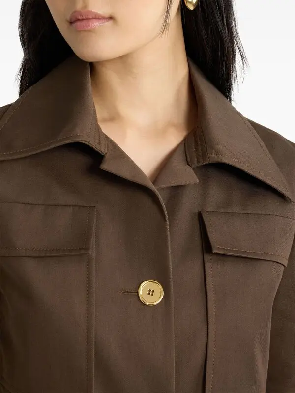 PATOU Cropped Jacket - Brown