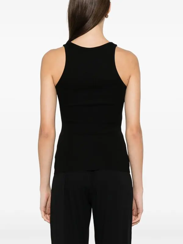 Eterne Ribbed Tank Top - Black