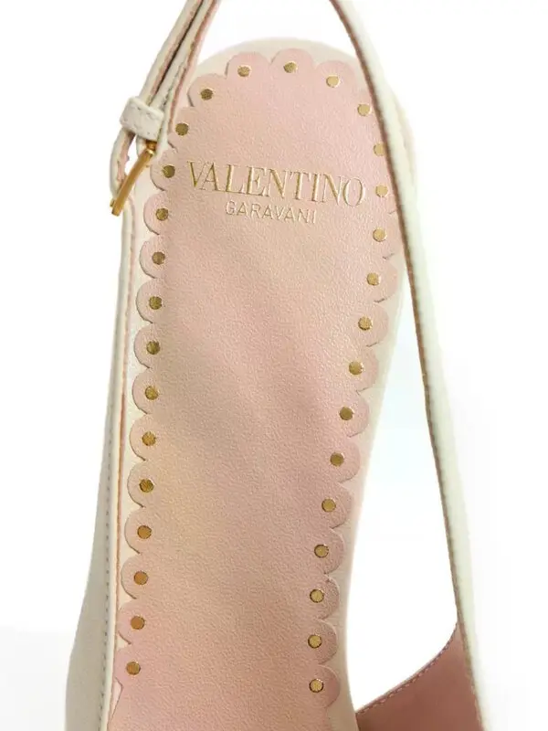 Valentino Garavani Bepointy Slingback Pumps In Patent Leather And Kidskin