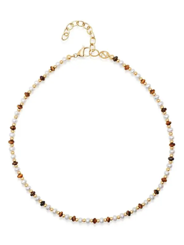 NIALAYA JEWELRY Beaded Choker Necklace - Gold