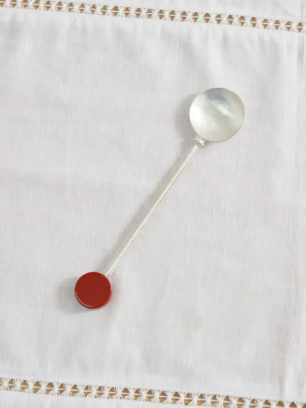 NATALIA CRIADO Plated And Jasper Spoon - Silver