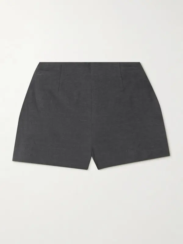 Faithfull The Brand Noto Woven High-rise Shorts - Gray