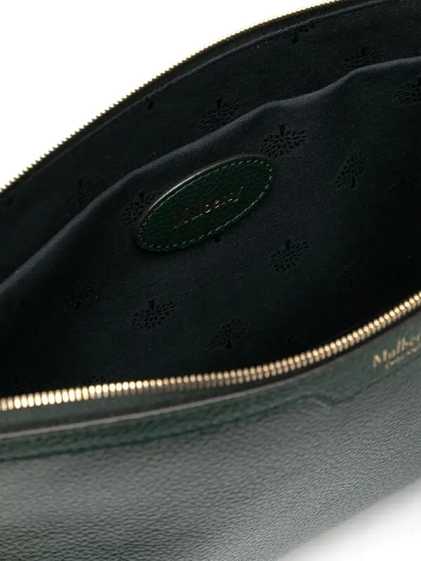 Mulberry Logo-embossed Pouch - Green